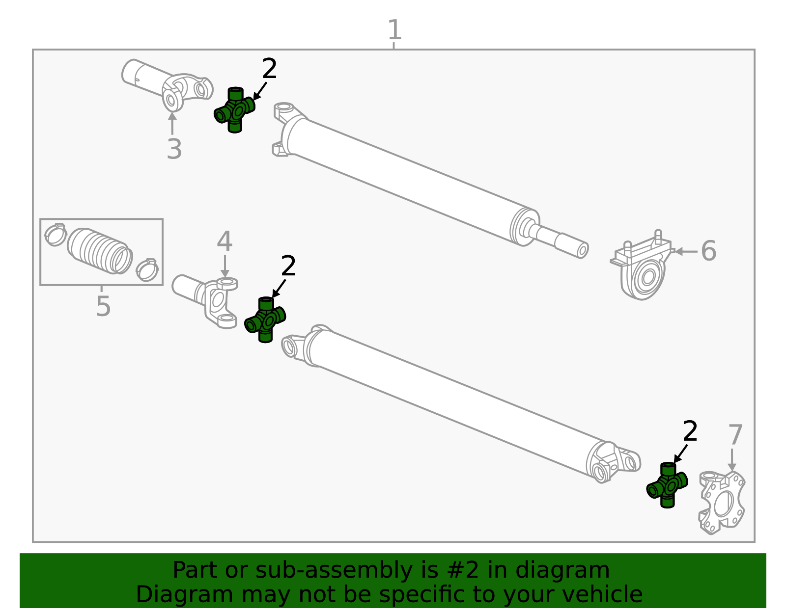 84679955 - 2020-2025 GM - Drive Shaft Universal Joint Kit | Partners Chevy