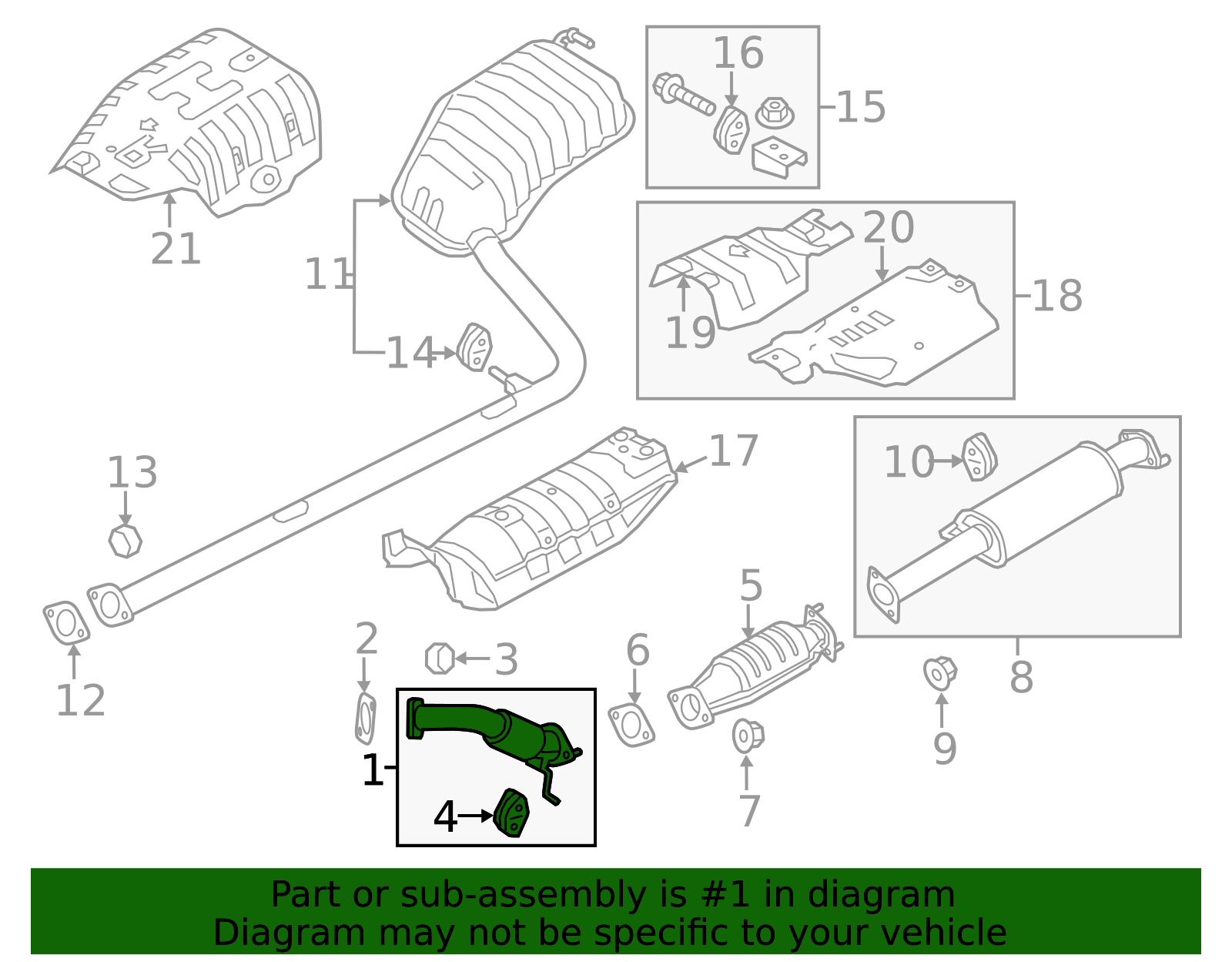 2012-2015 Kia Optima Exhaust Pipe 28610-3Q000 | OEM Parts Online