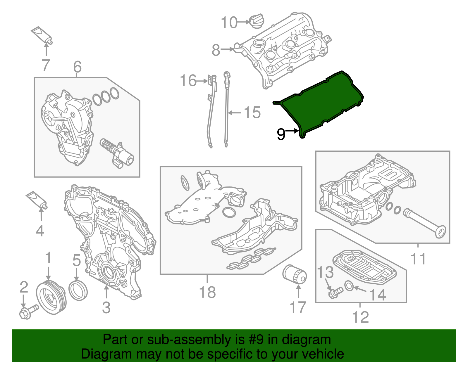 13270-5CA0A - High-Quality Engine Valve Cover Gasket for 2016-2020 ...