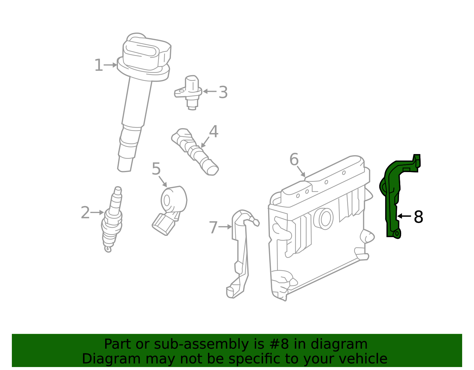 2019-2025 Toyota Corolla Engine Control Module (ECM) Bracket 89668 ...