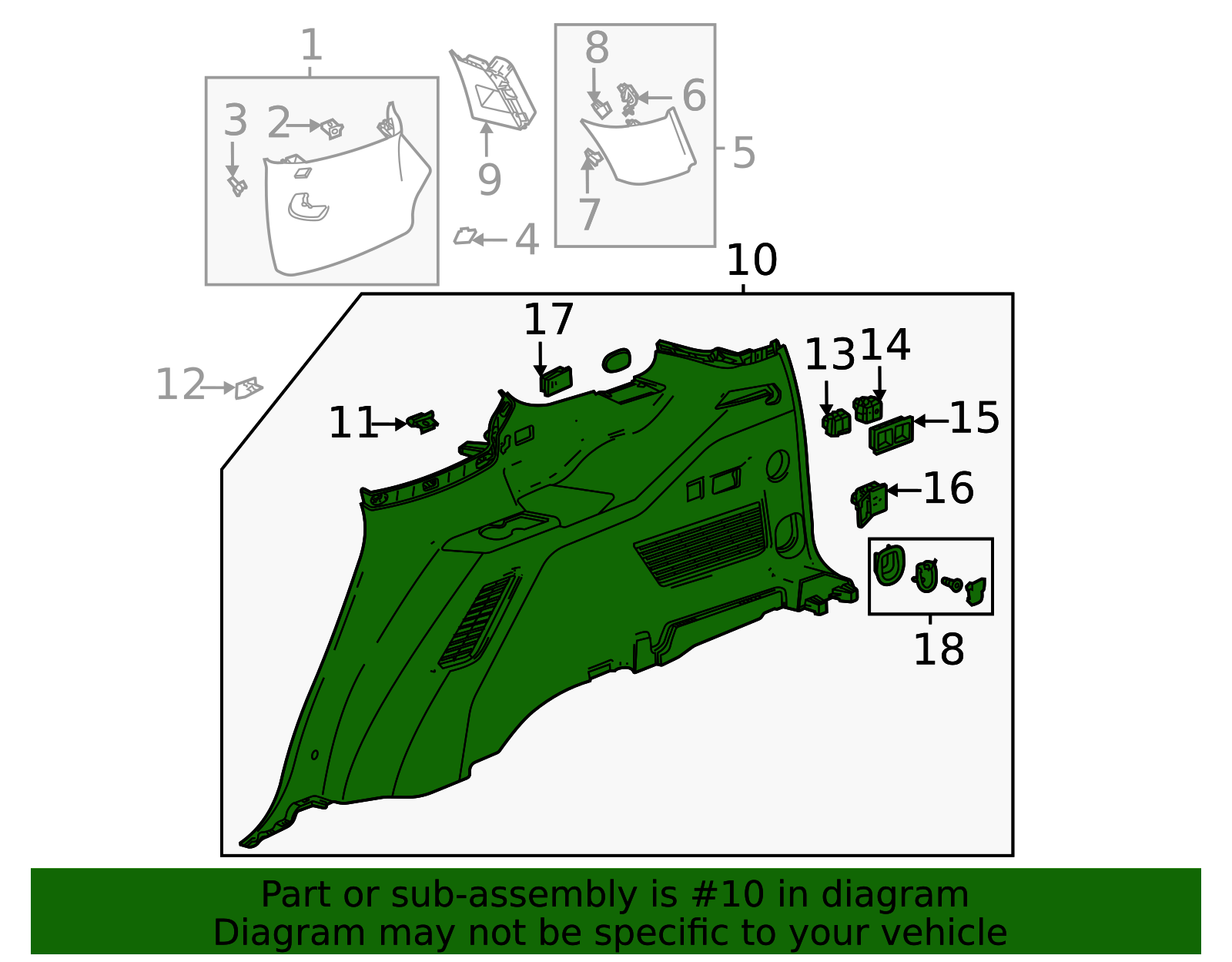 2025 Chevrolet Tahoe Lower Quarter Trim 85765728 | Capital Chevy Parts