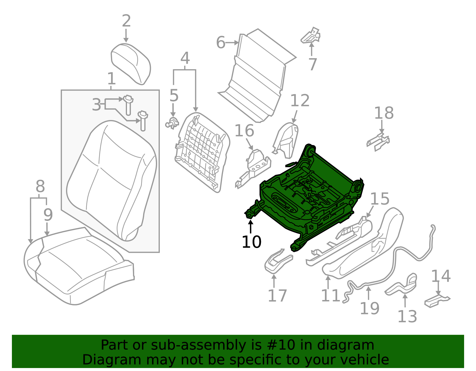 87351-9HP2A - Cushion Frame 2015-2018 Nissan Altima | Official Nissan ...