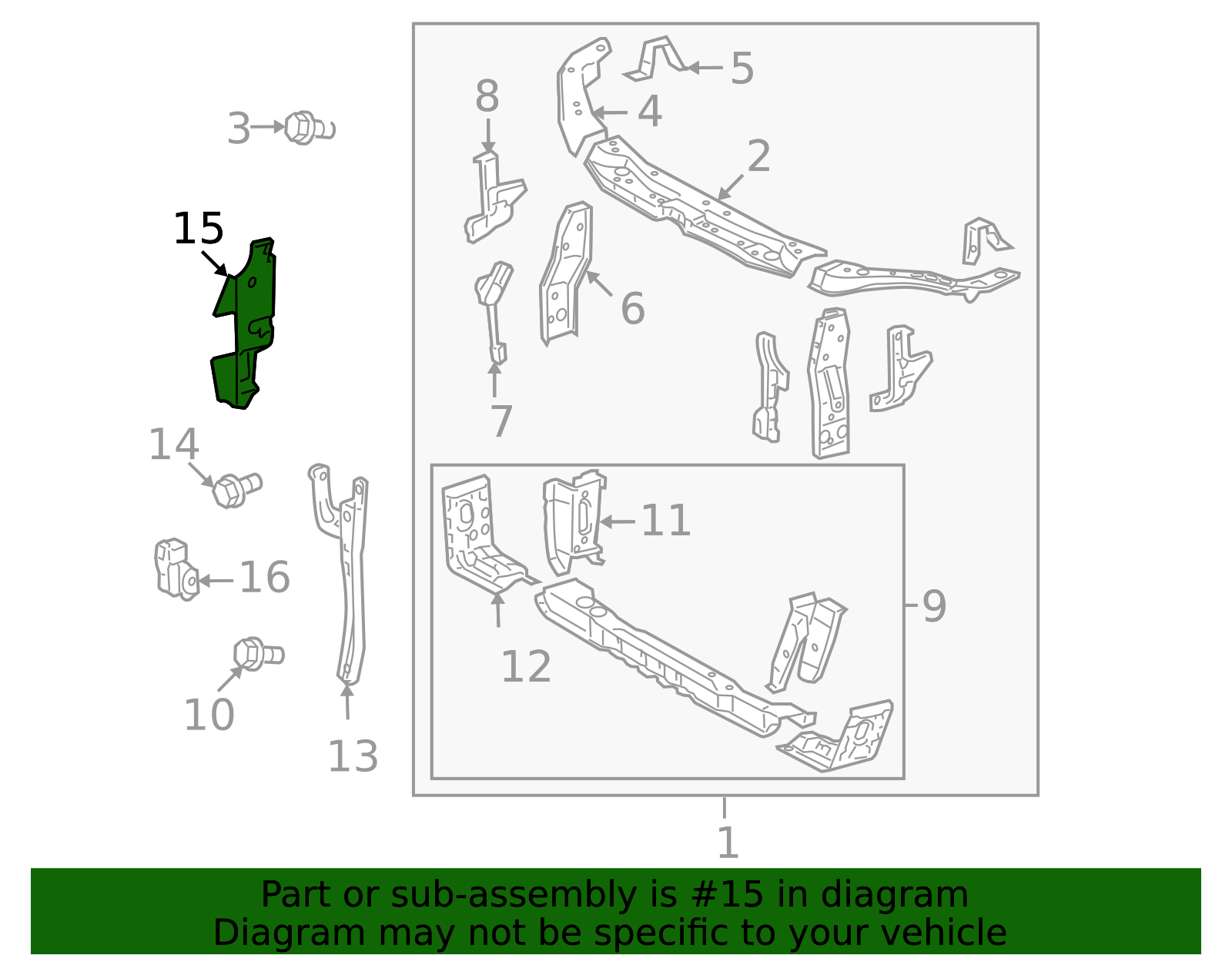 53293-06150 - High-Quality Radiator Support Baffle for 2010-2011 Toyota ...