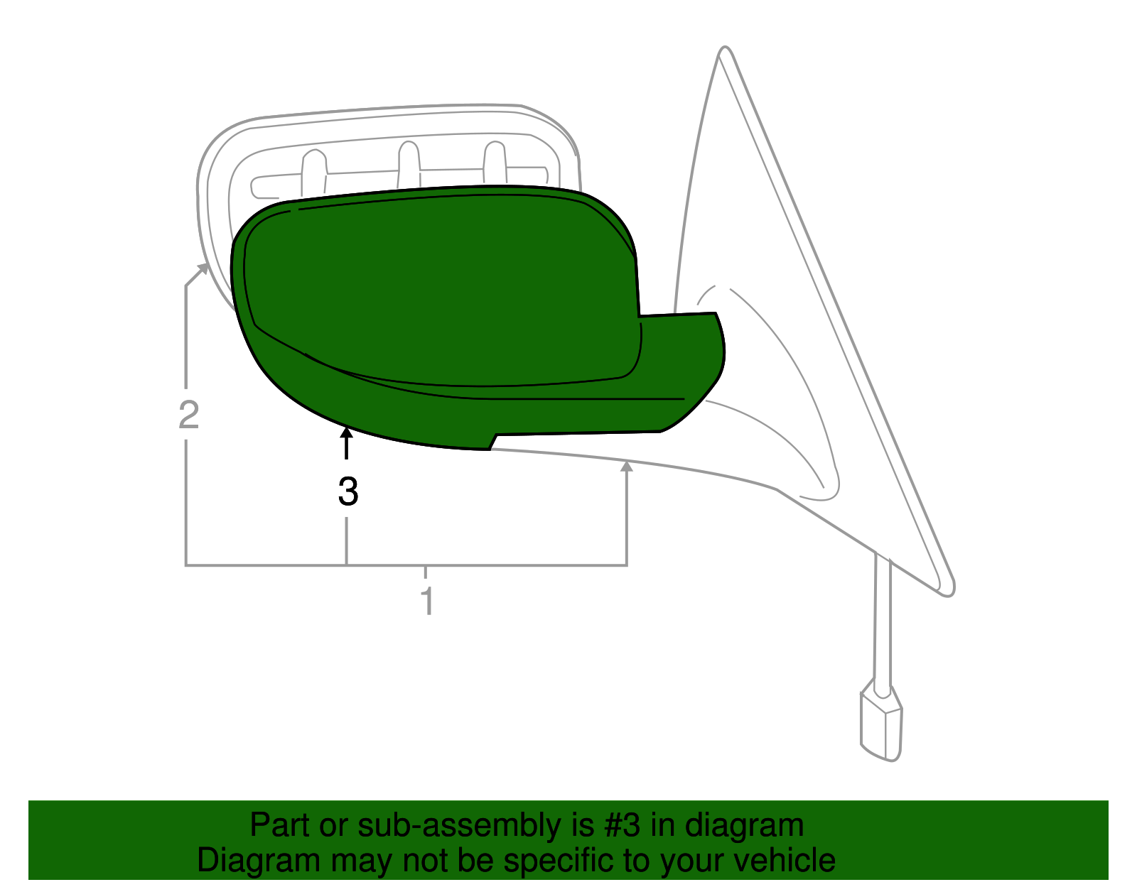 F151-69-1A7-16 - 2009-2011 Mazda RX-8 - Mirror Housing | Mazda Part Direct