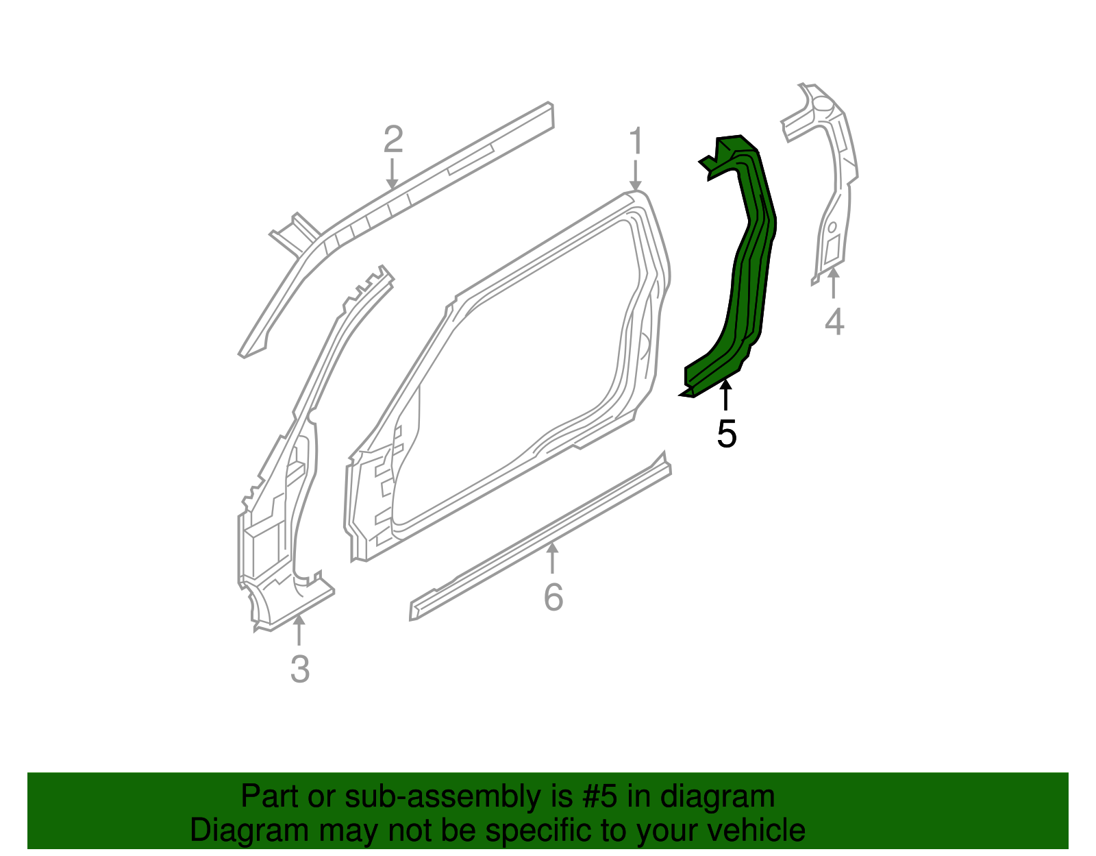 2016-2021 Nissan Frontier Lock Pillar Reinforced G6514-9BMMA | My ...
