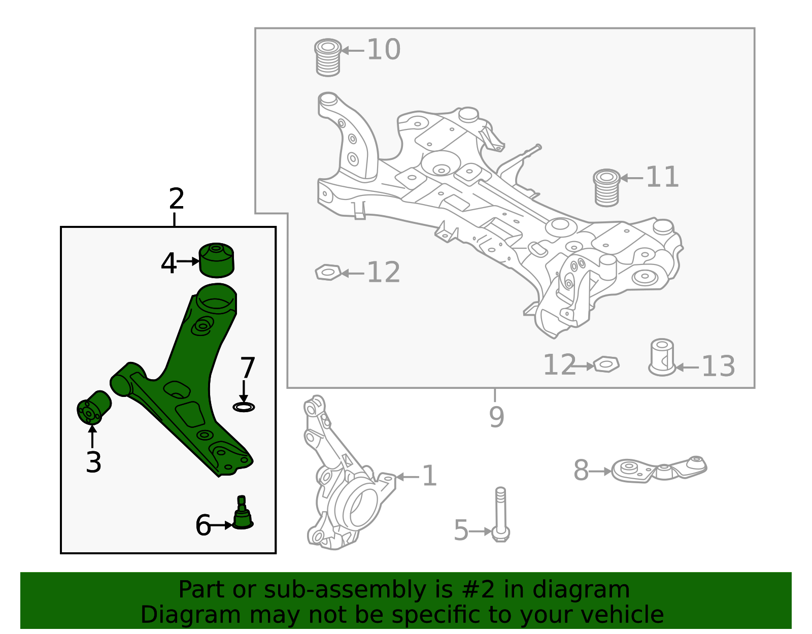 2021-2025 Kia Seltos | Lower Control Arm | 54500-Q5000 | Kia Auto Parts