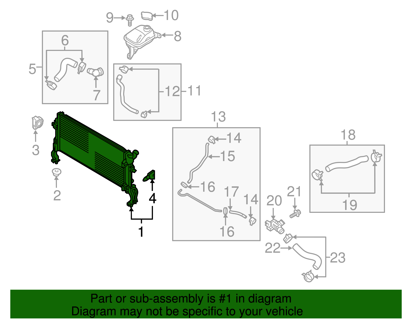 Hyundai - 25310-F3300 - Radiator Assembly - 2017-2020 Hyundai | OEM ...