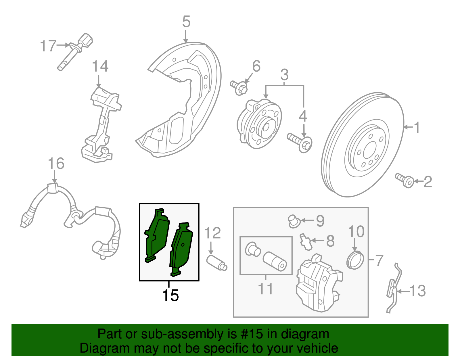 2016-2025 Volvo Brake Pad Kit 32438068 | OEM Parts Online