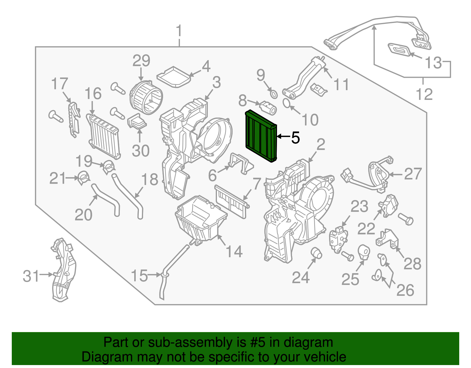 97927-A9000 - Evaporator Core 2015-2021 Kia Sedona | Kia.Parts Store
