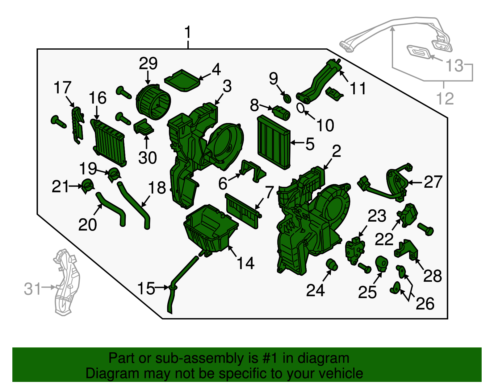 97900-A9001 - AC & Heater Assembly 2015-2021 Kia Sedona | Kia.Parts Store