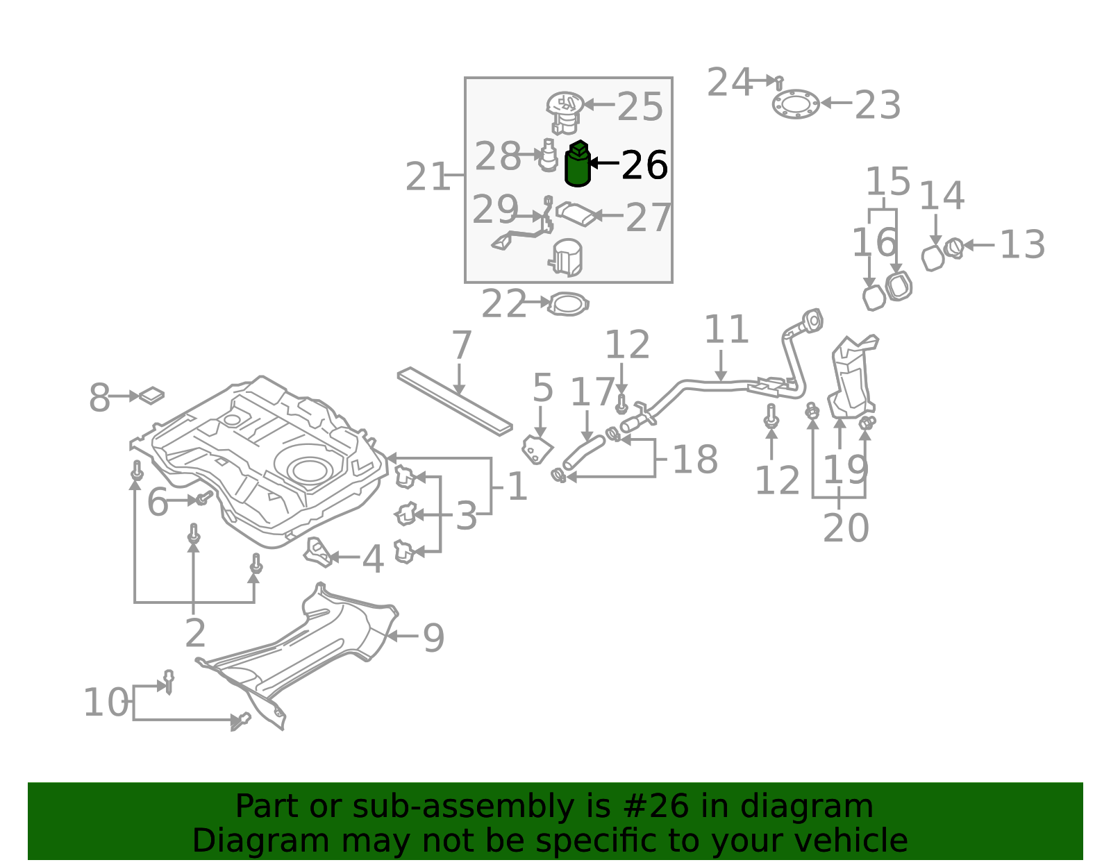 CY03-13-350 - Fuel Pump Module Assembly - 2007-2010 Mazda CX-9 | Mazda Swag