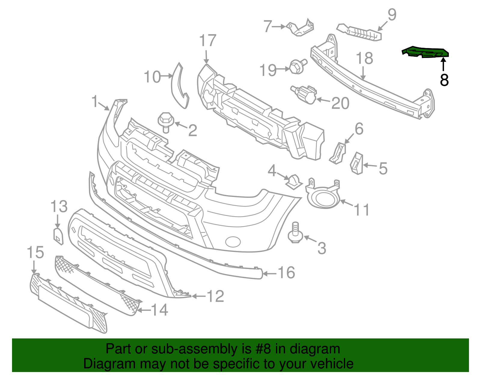 86552-2K000 - Upper Bracket 2010-2011 Kia Soul | Kia.Parts Store