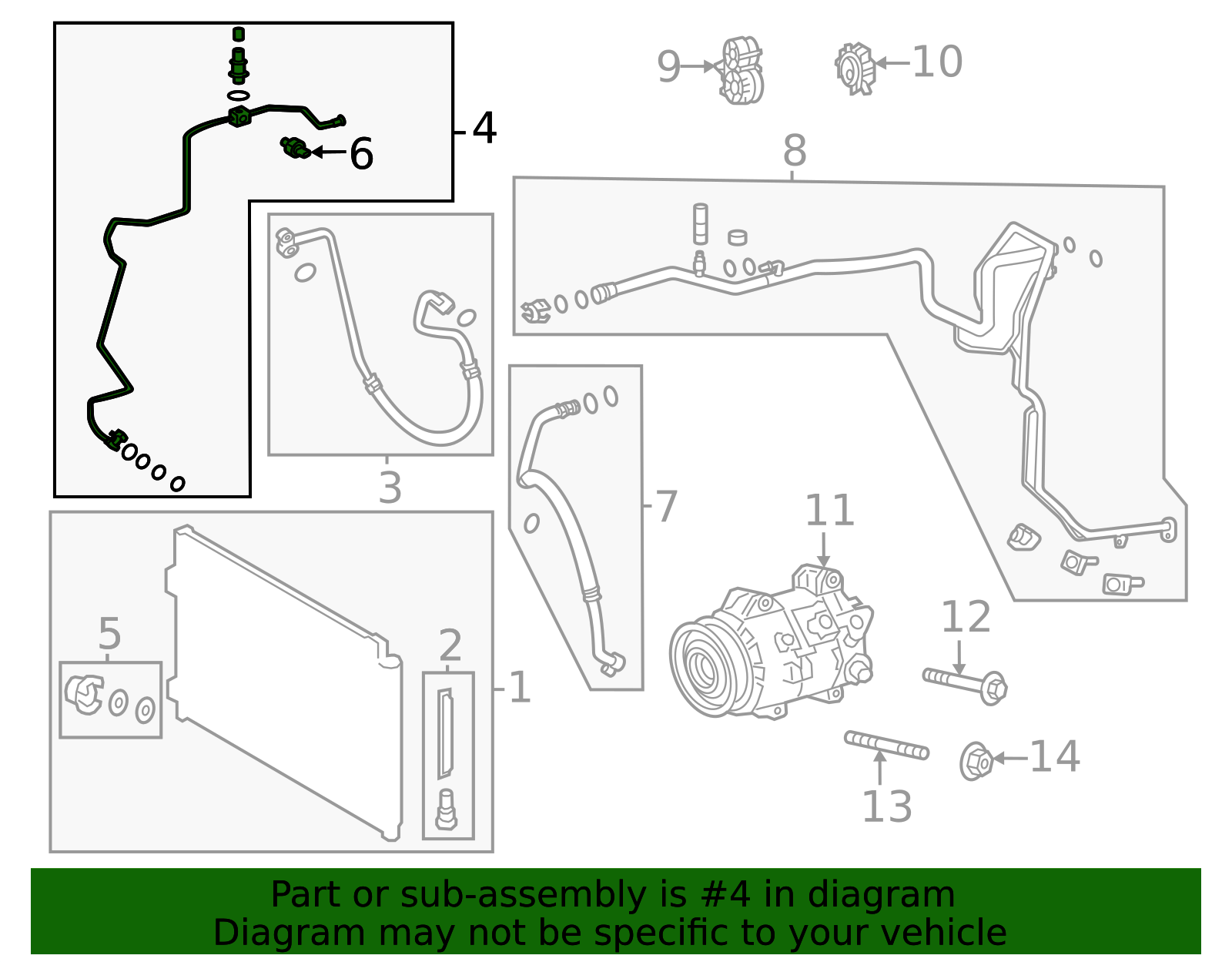 2024-2025 Toyota Grand Highlander A/C Pipe 88710-0E730 | Toyota Parts ...