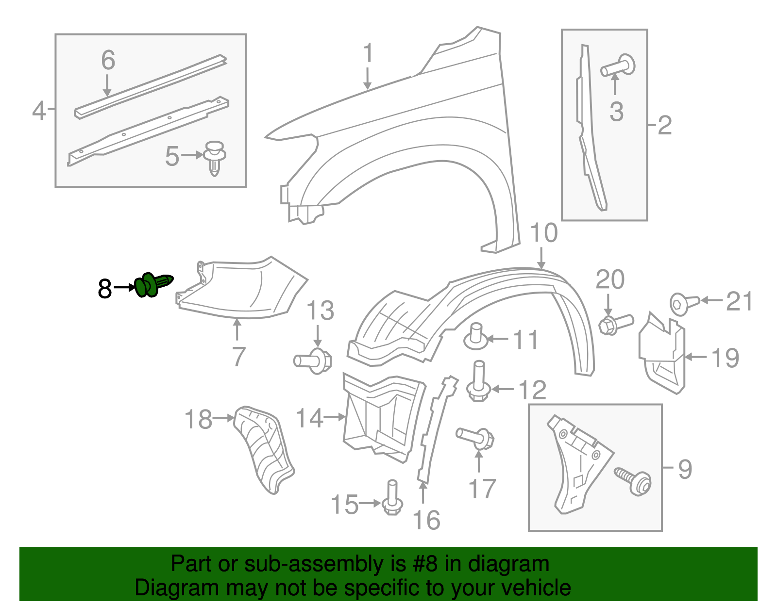 1997-2025 Toyota Bumper Cover Clip 52161-02020 | Toyota Parts Center