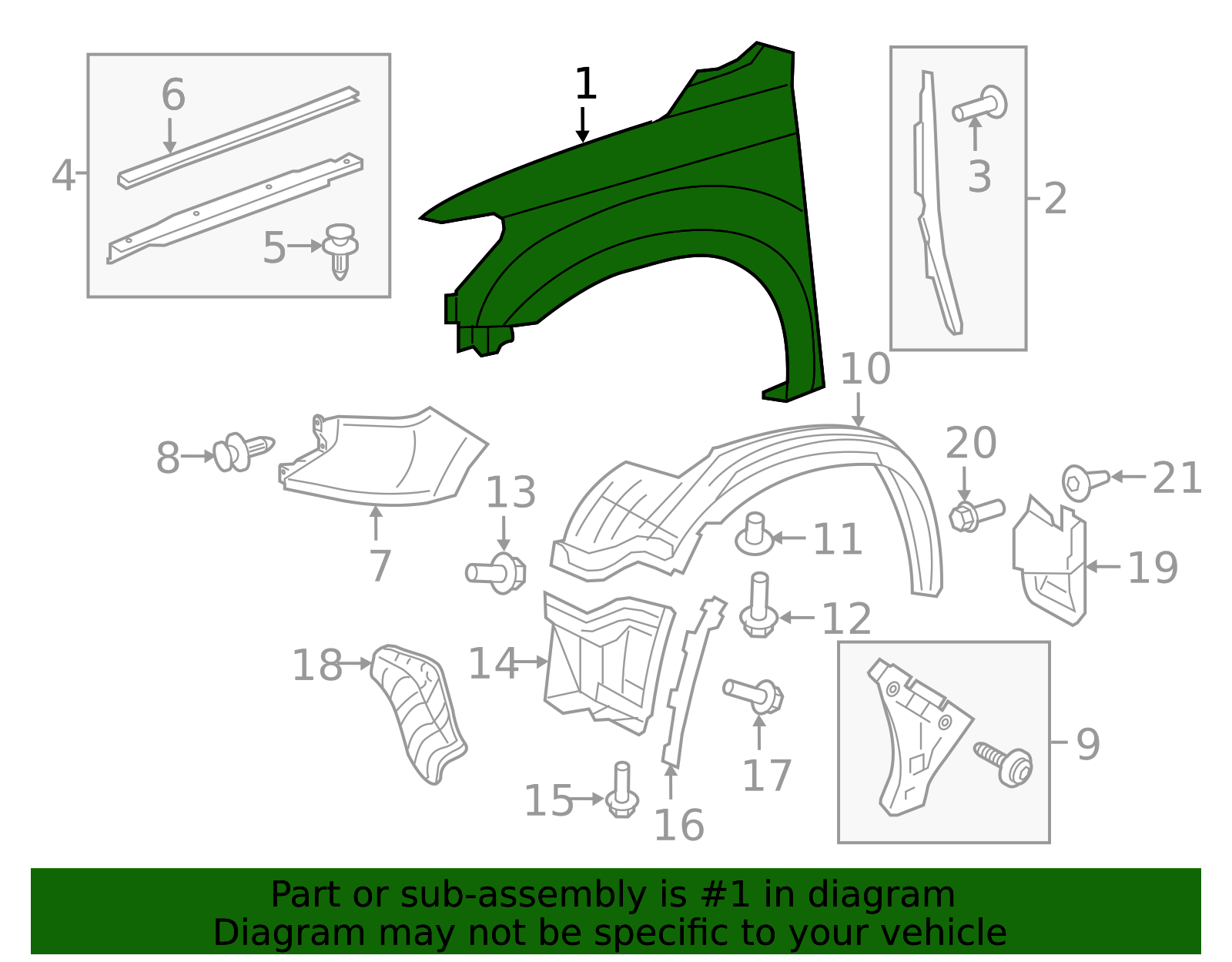2014-2021 Toyota Tundra | Fender | 53812-0C050 | OEM Vehicle Parts