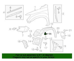 90189-06236 - Fender Liner Grommet 2005-2025 Toyota | Longo Toyota Parts