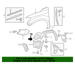 52161-02020 - Bumper Cover Clip 1997-2025 Toyota | Longo Toyota Parts