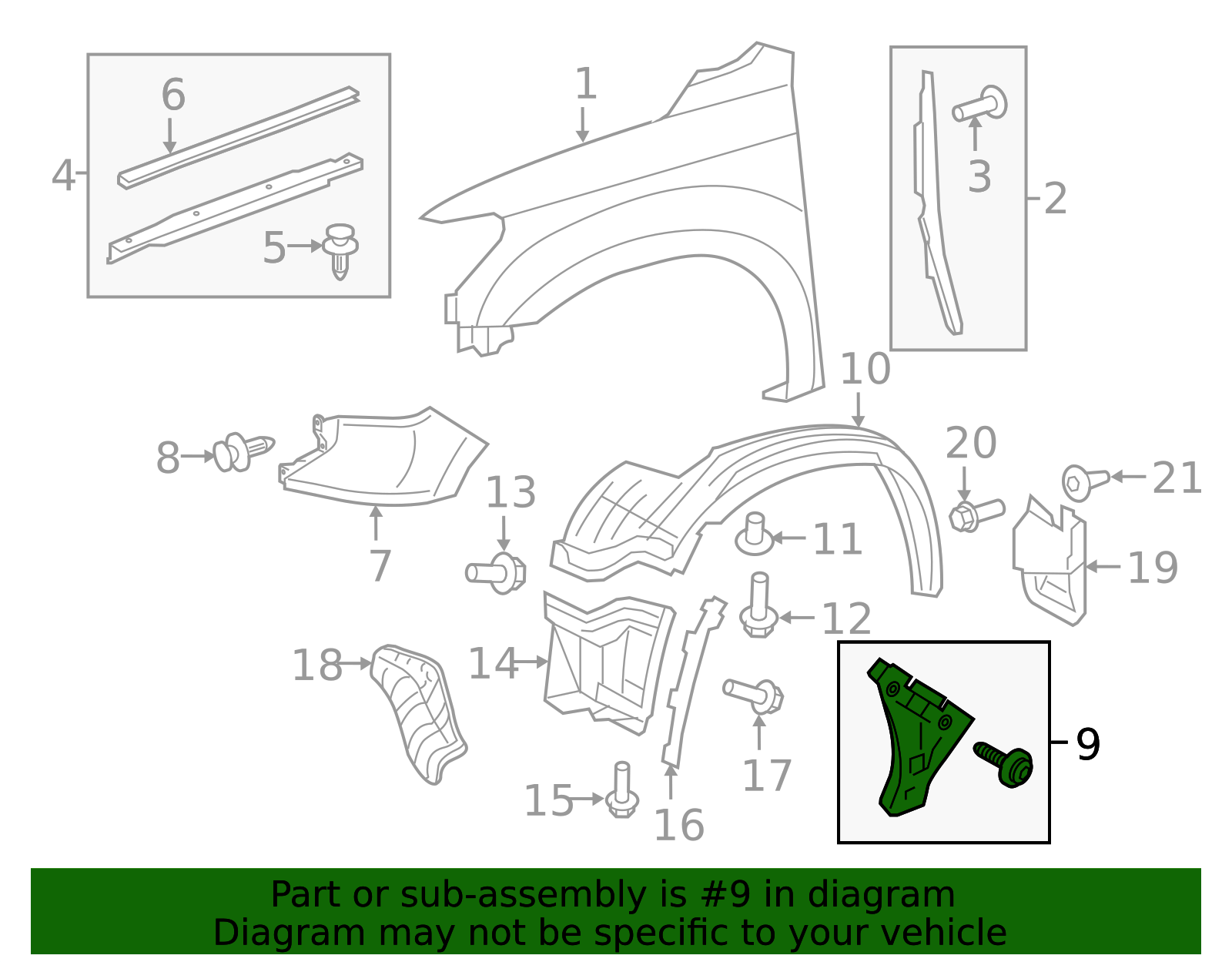 Genuine Official Toyota Fender Extension Panel Bracket (Right, Front ...