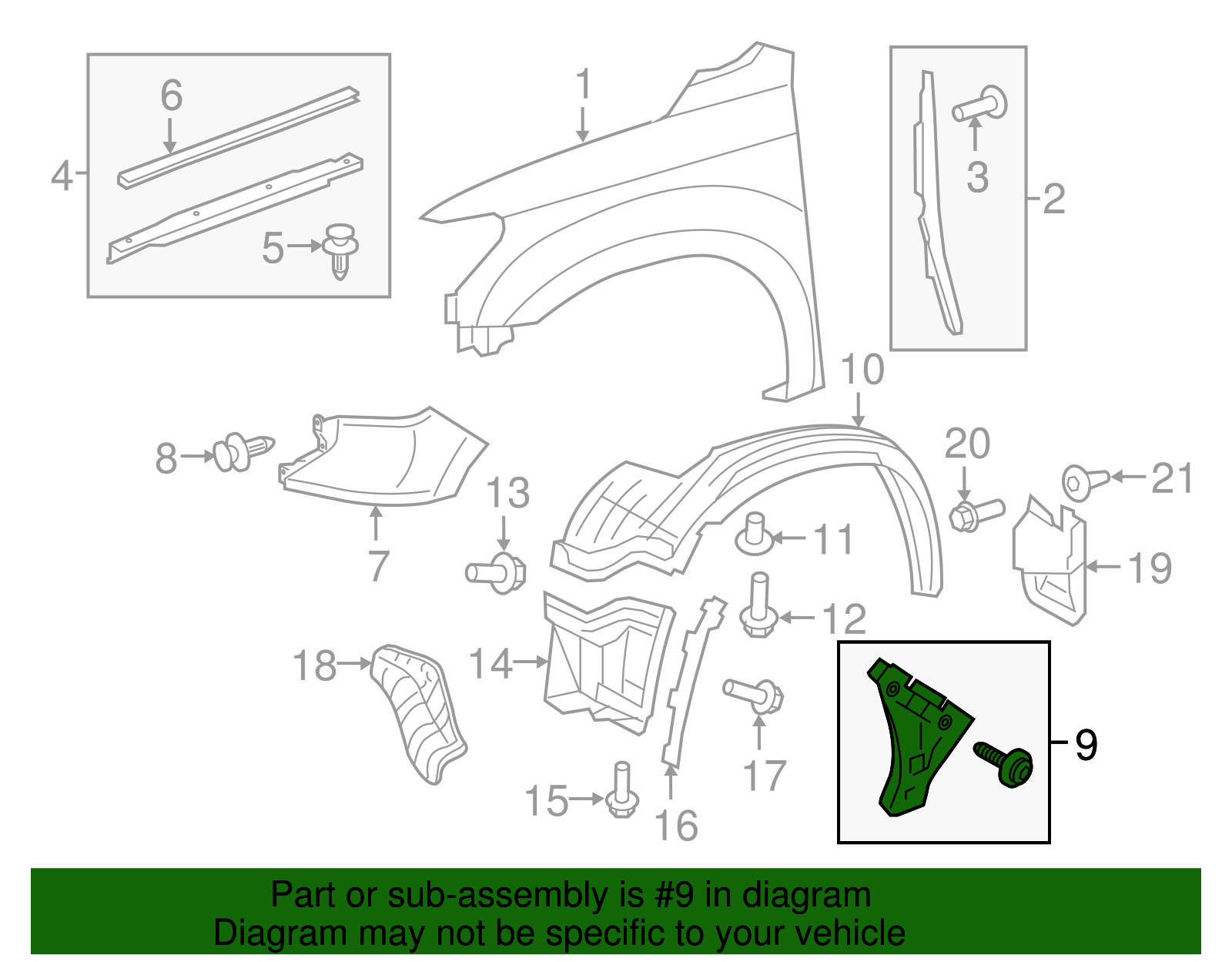 Genuine Toyota Fender Extension Panel Bracket (Right, Front) part ...