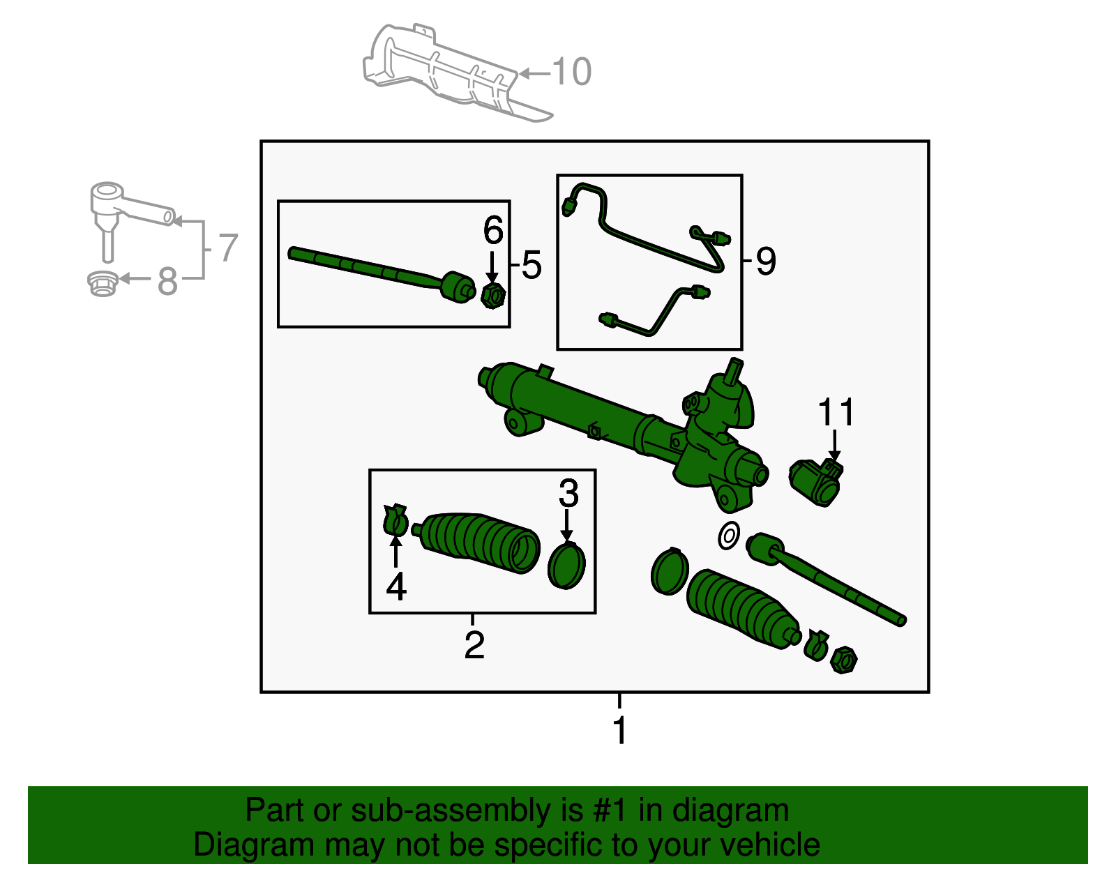 15950143 - Steering Gear Assembly 2010-2016 Cadillac SRX | Gateway ...