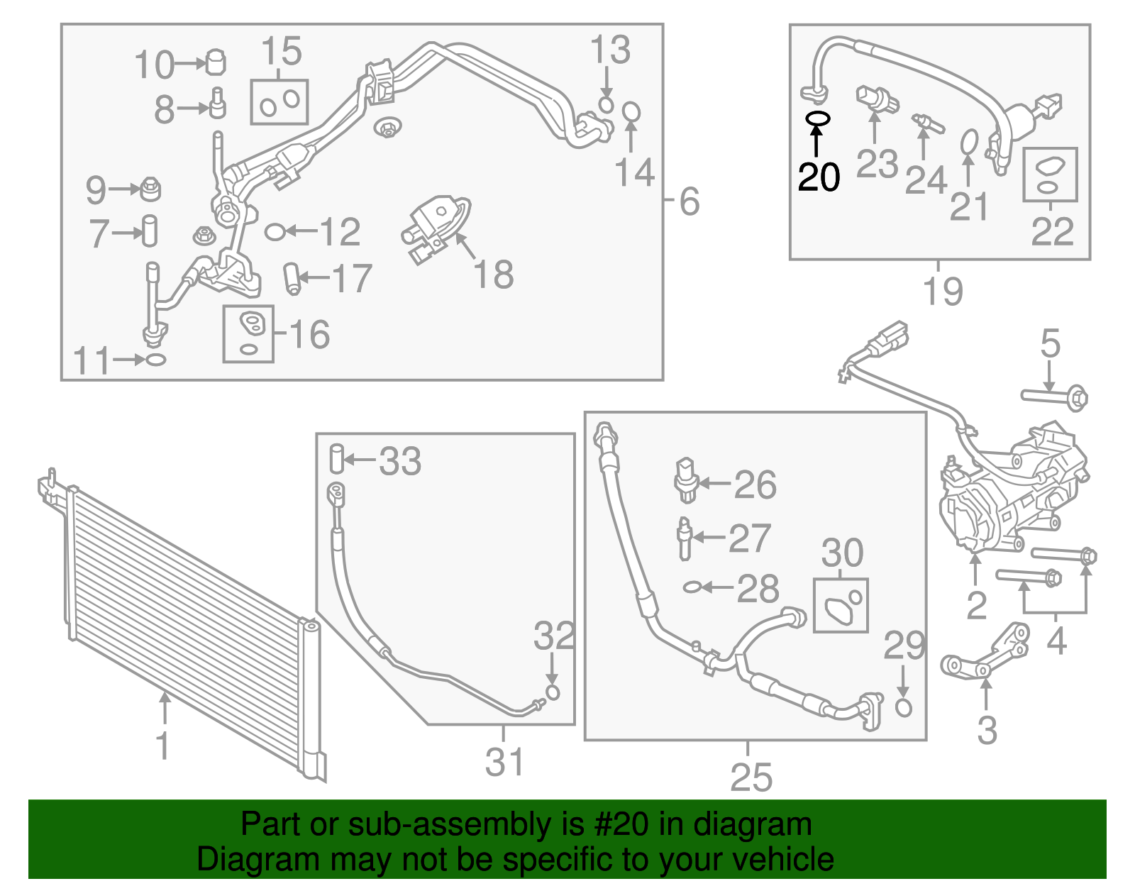 CV6Z-19E889-B - A/C Refrigerant Line O-Ring 2012-2018 Ford Focus | Ford ...