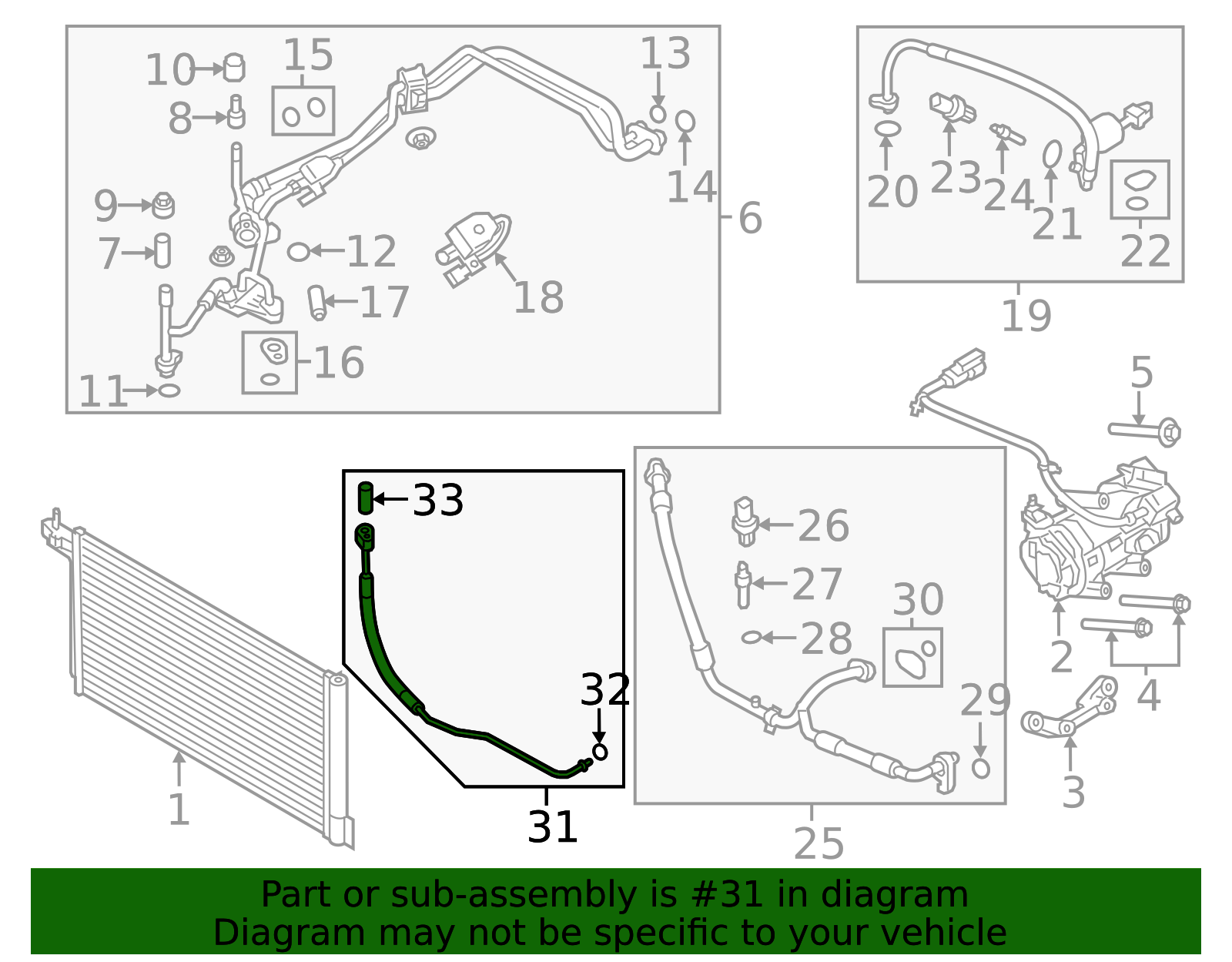 2012-2018 Ford Focus Motorcraft A/C Refrigerant Liquid Hose YF-37149 ...