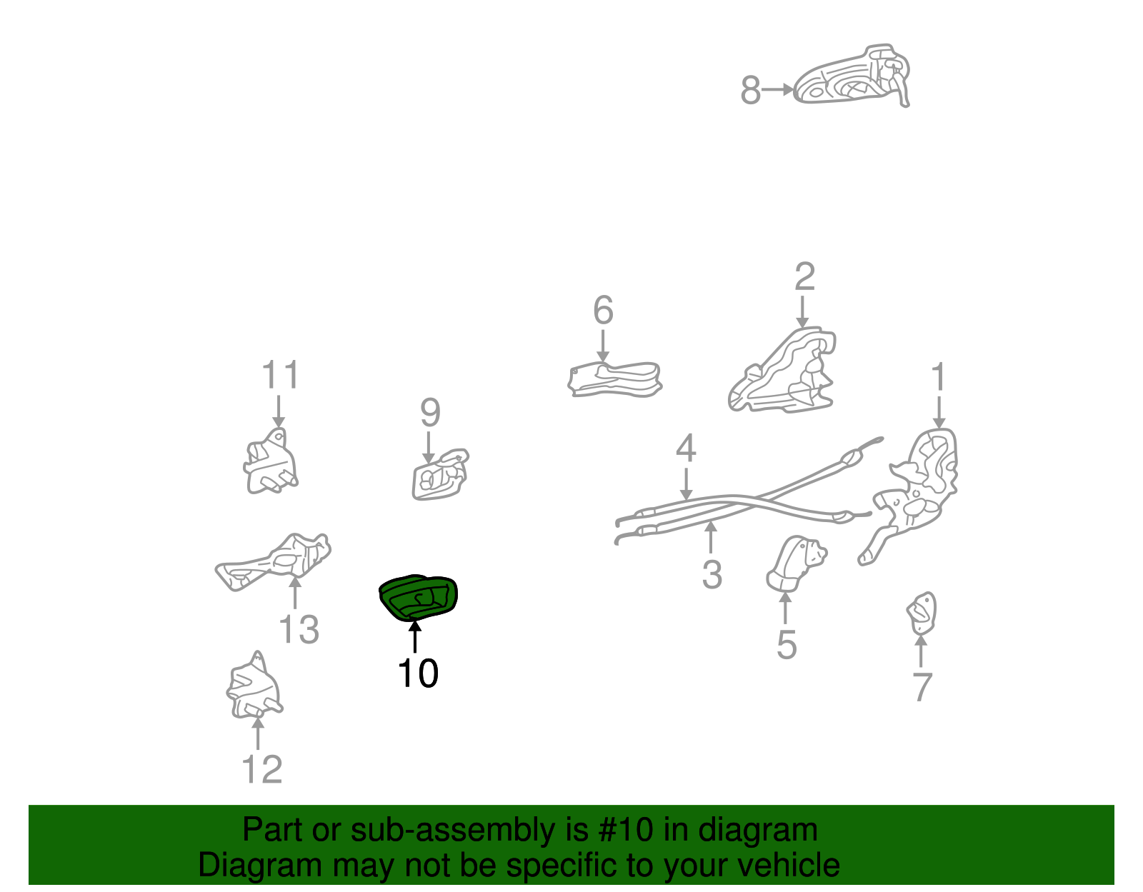 69278-AC010-E0 - Handle Bezel - 2000-2007 Toyota | Nucar Toyota of ...