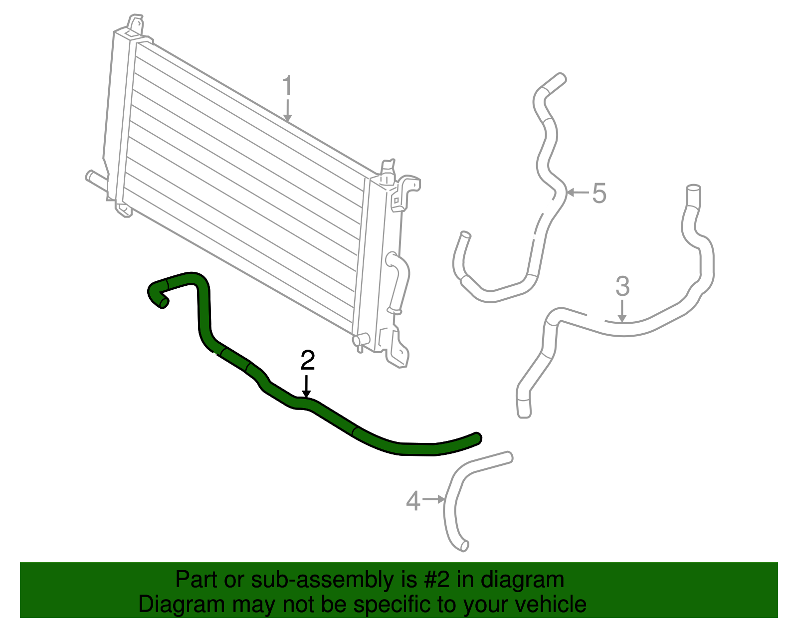 87245-48671 - Drive Motor Inverter Radiator Hose - 2008-2010 Toyota ...