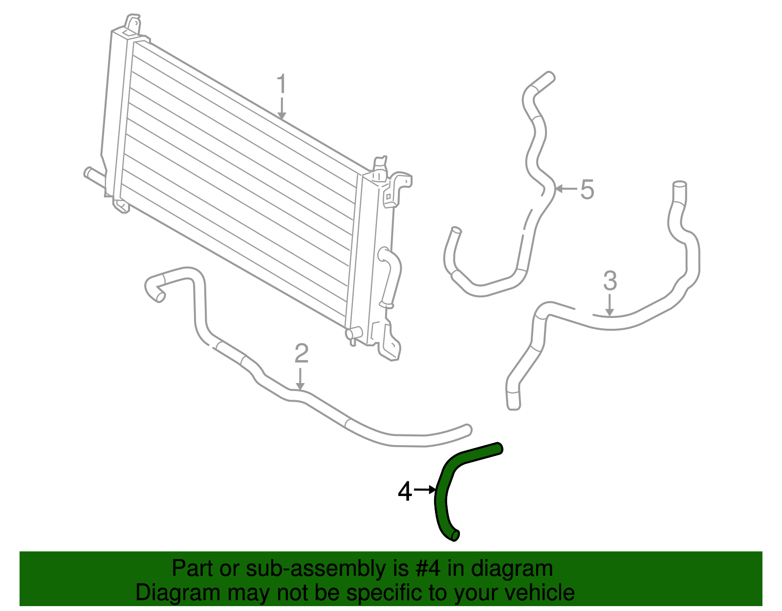 87245-48680 - Drive Motor Inverter Radiator Hose - 2006-2010 Toyota ...