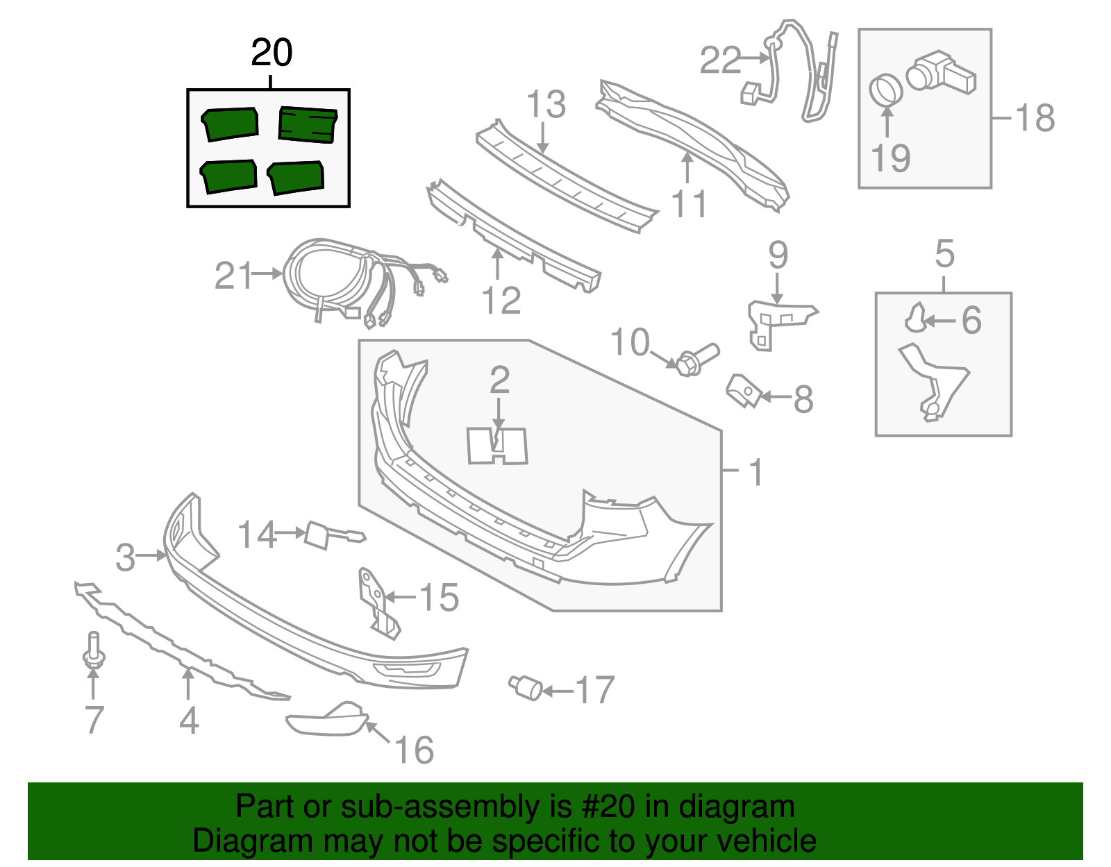 31201127 - Reverse Sensor Retainer Kit - 2010-2014 Volvo XC60 | Volvo ...