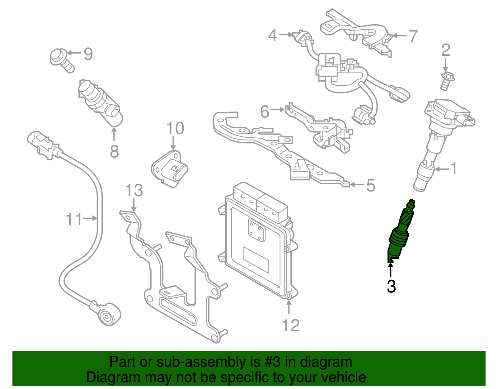 2015-2025 Hyundai Spark Plug 18849-11070 | OEM Parts Online