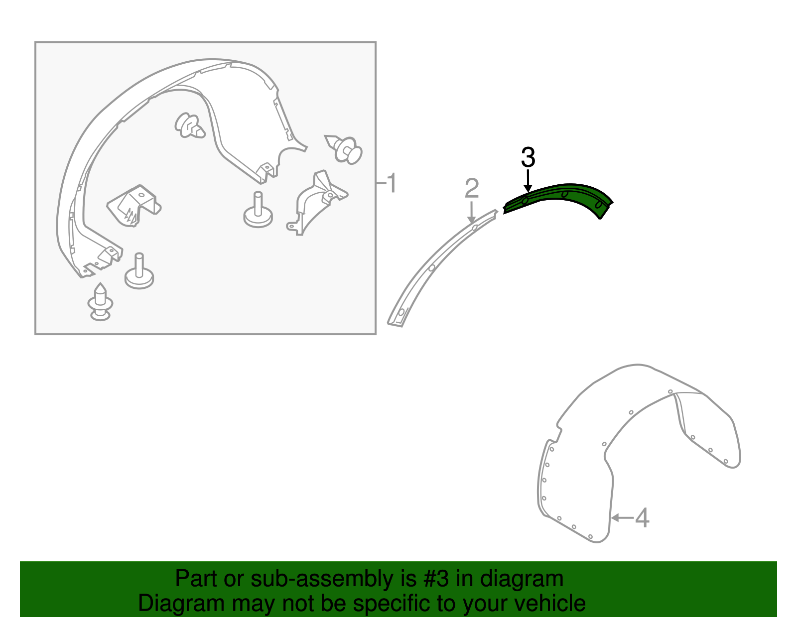 2011-2016 Ford Rear Fender Rear Bracket BC3Z-16B292-B | Miracle Ford Parts