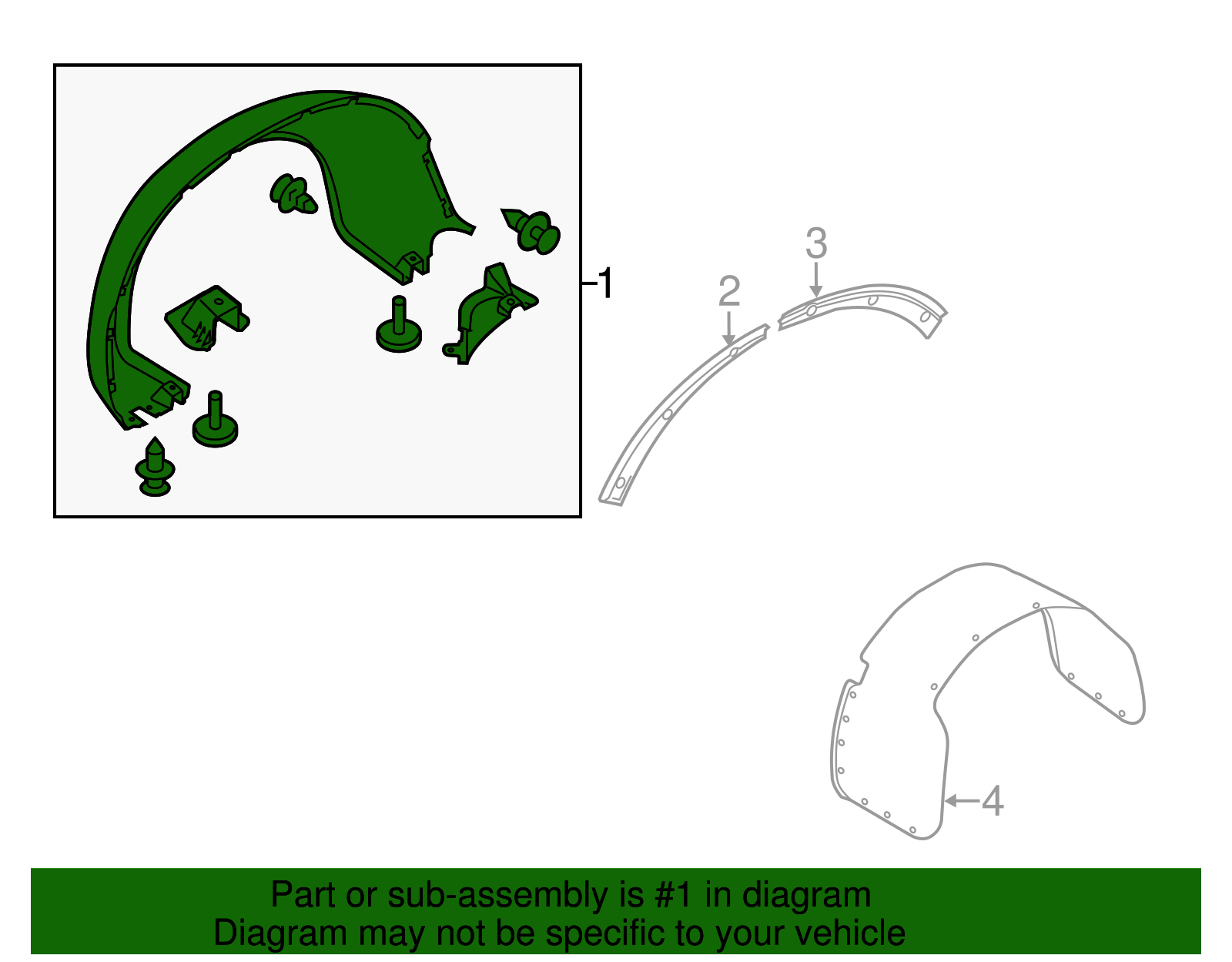 BC3Z-16312-APTM - Rear Fender 2011-2016 Ford | Ford Parts Direct