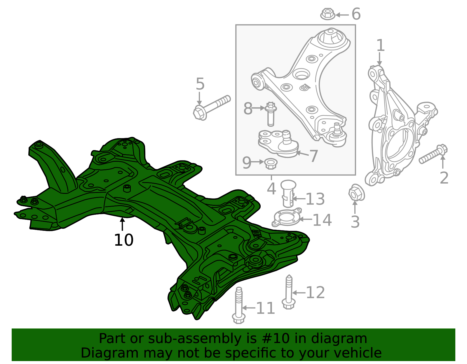2022-2025 Jeep Compass Front Suspension Crossmember 68453586AD | Mopar ...