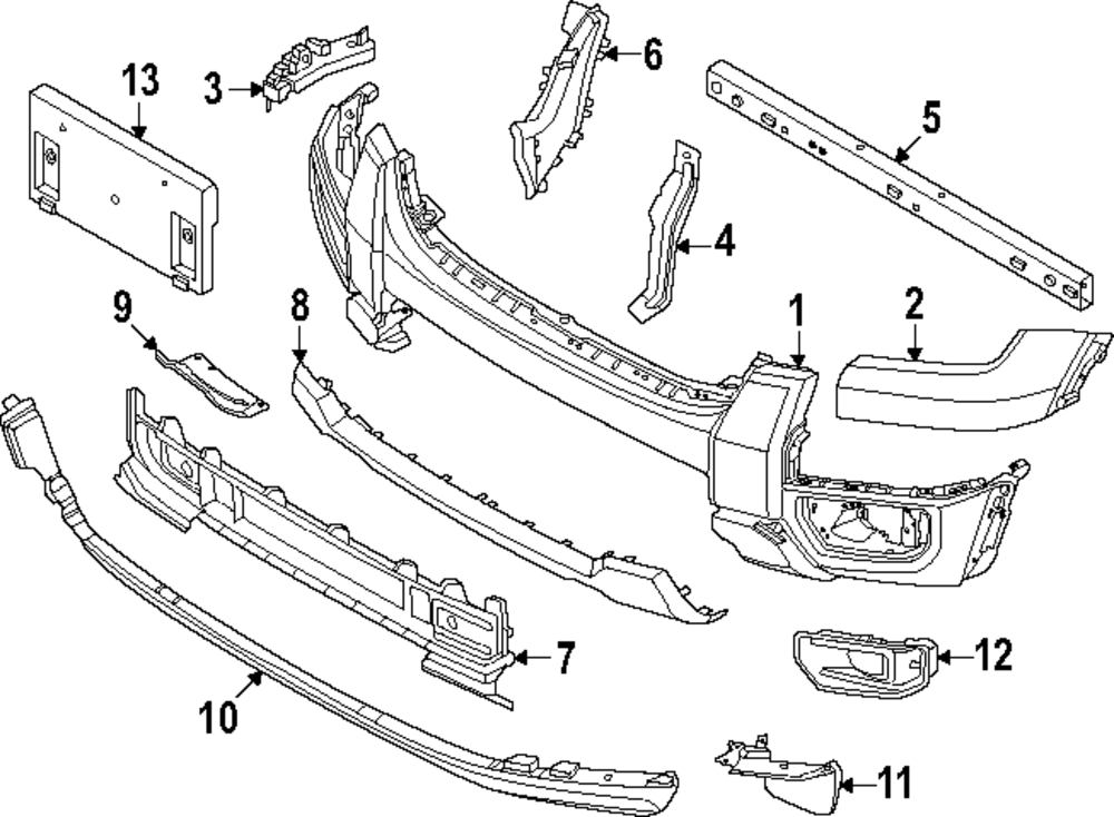 Genuine OEM Ford Part - Bumper N1WZ-17D957-EDPTM | Genuine OEM Ford ...