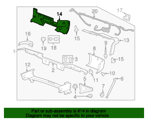 2007-2014 GM Black Rear Bumper Step Center Pad 15284310 GM ...