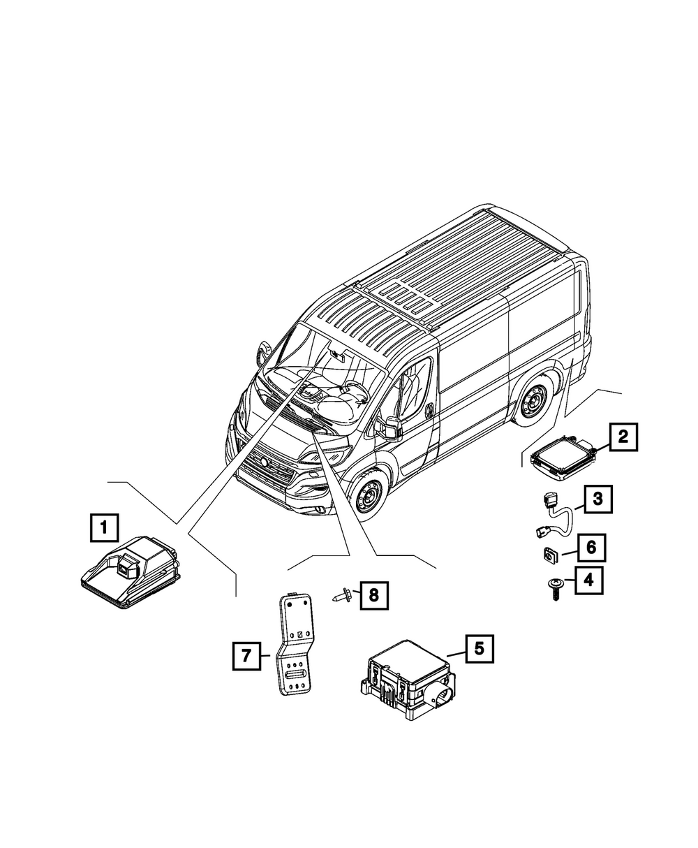 68516214AB - Forward Facing Camera Module 2022 Ram | The Official Mopar ...