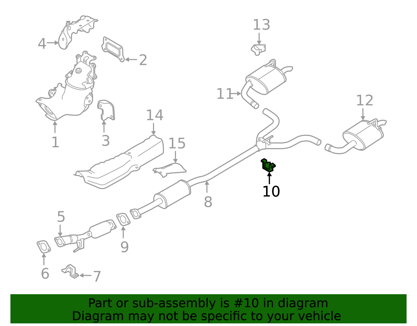 2019-2025 Nissan Altima Center Pipe Mount Bracket 20621-6CA0A | Bill ...