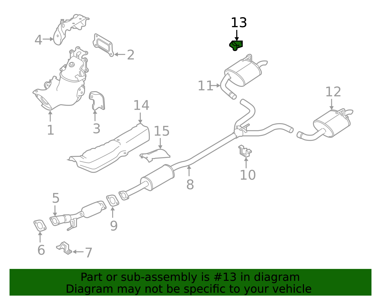 2019-2025 Nissan Altima Rear Muffler Rubber Mount 20651-6CA0A | Nissan RVA