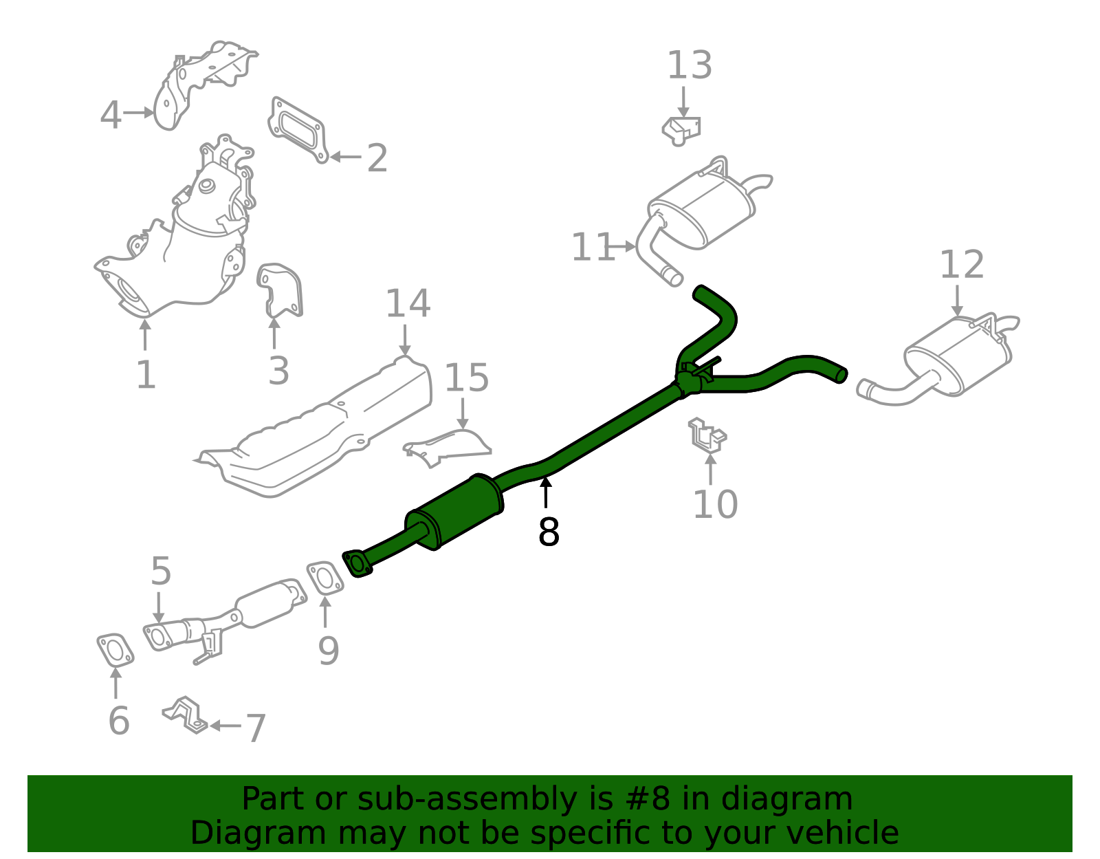 2019-2025 Nissan Altima Center Pipe 20300-6CA0A | OEM Parts Online