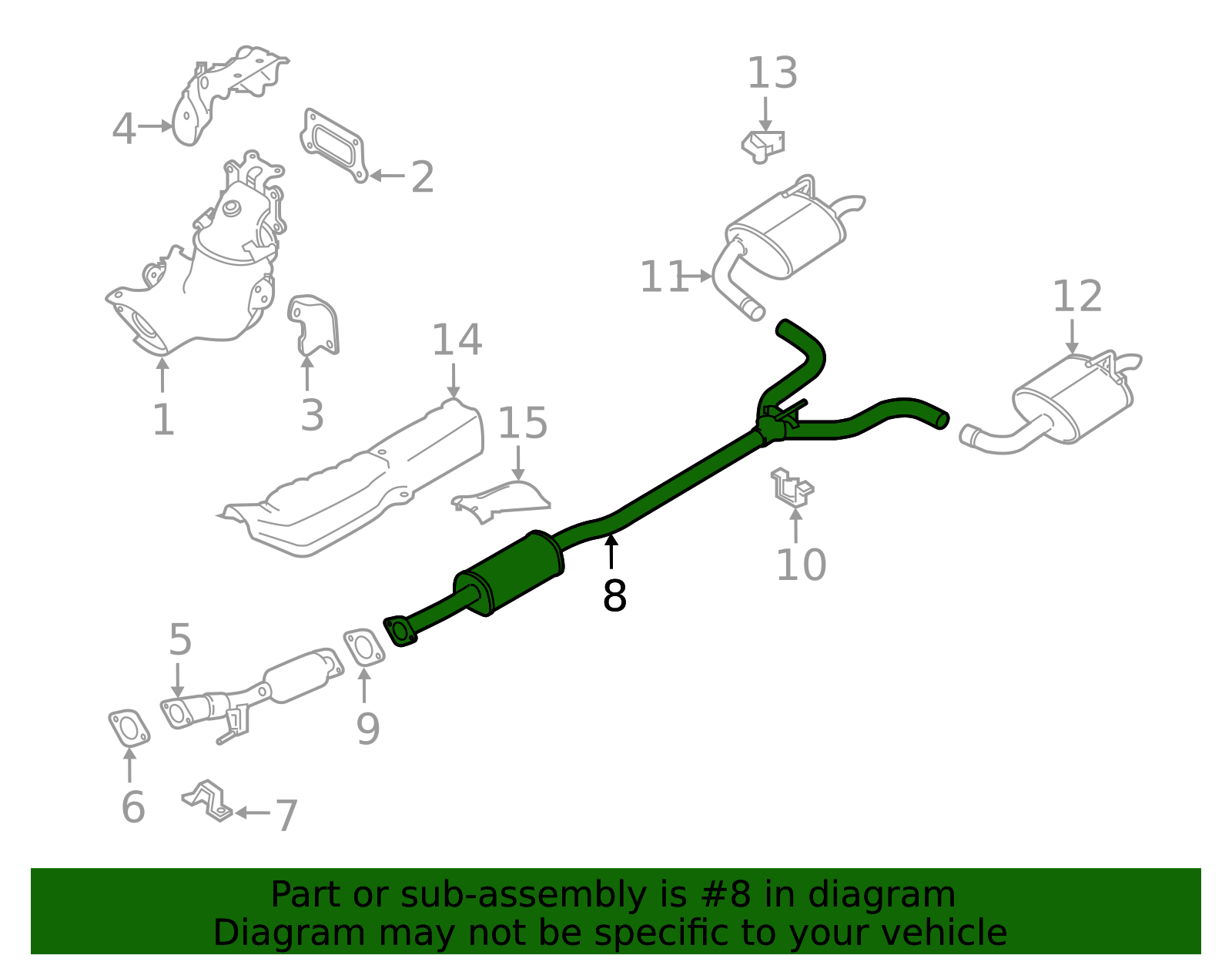 2019-2025 Nissan Altima Exhaust Crossover Pipe 20300-6CA0A | OEM Parts ...