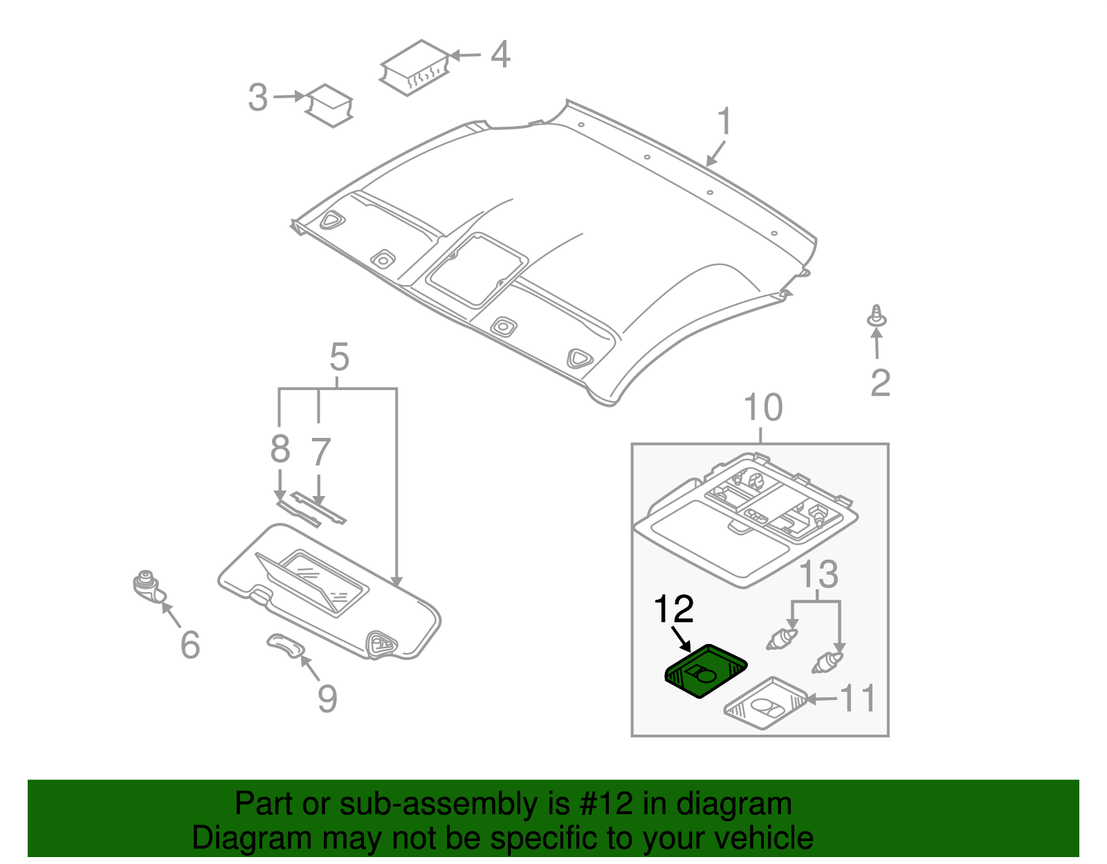 2003-2008 Nissan 350Z Lens 26443-AL500 | Nissan Parts Central