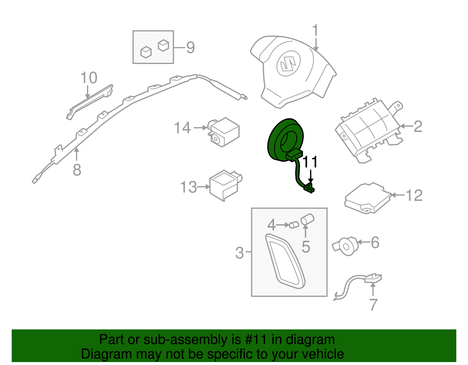 2007-2013 Suzuki SX4 2007-2013 Suzuki SX4 - Clock Spring 37480-64J20 ...