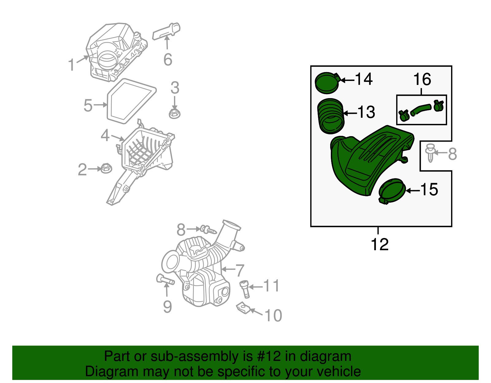 25808955 - 2009-2010 GM - Air Cleaner Outlet Duct | Partners Chevy