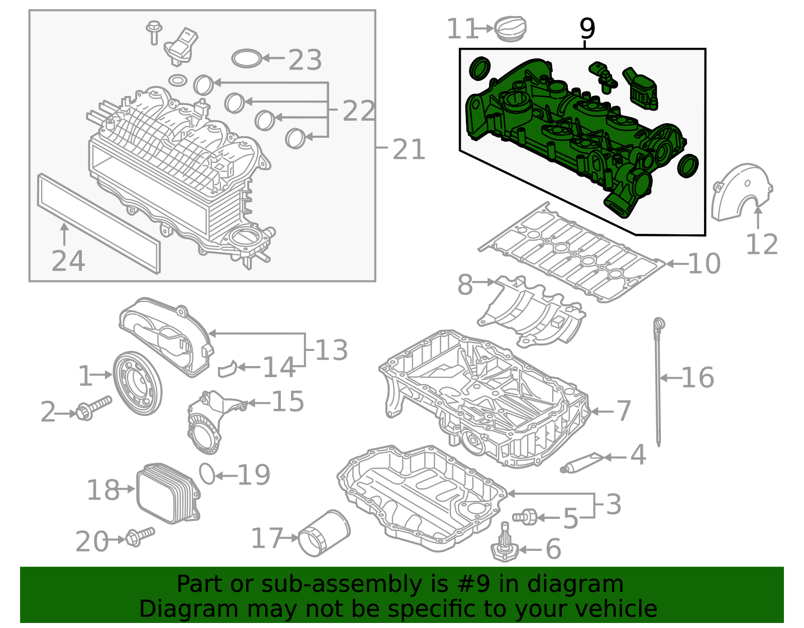 2019-2021 Volkswagen Valve Cover 04E-103-469-EA | VW Direct Auto Parts