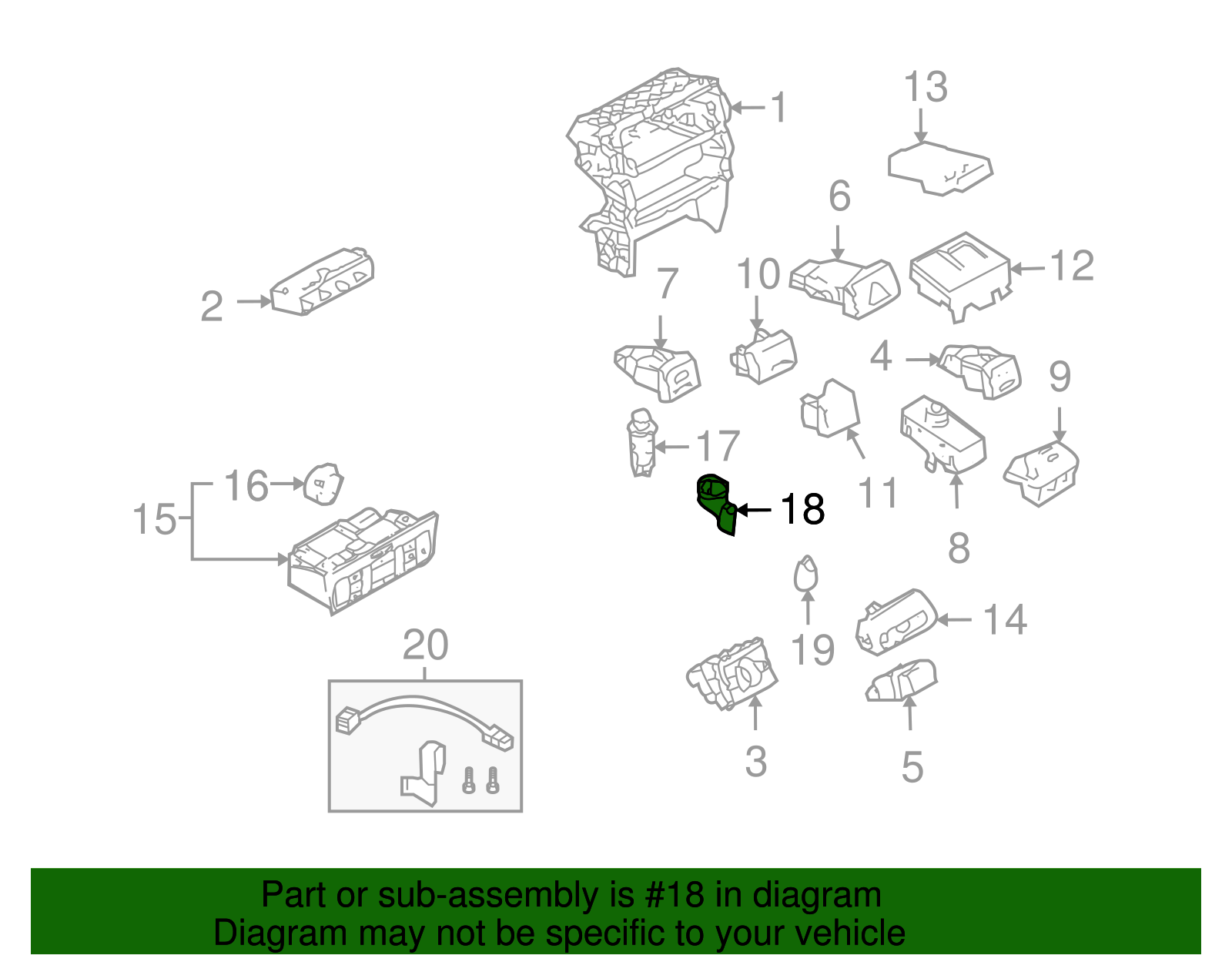 8H0-919-343 - 12 Volt Accessory Power Outlet Housing 2003-2006 Audi ...