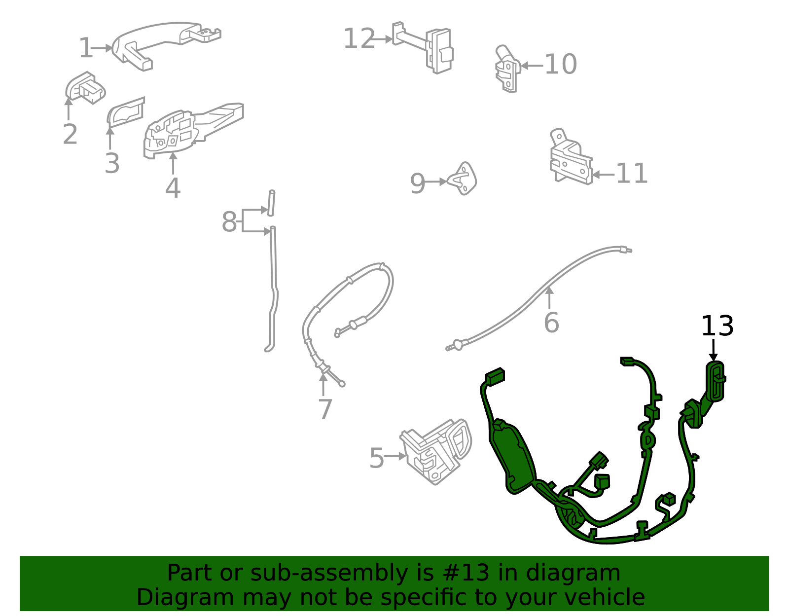 2021 Chevrolet Trailblazer Rear Driver Side Door Wiring Harness ...