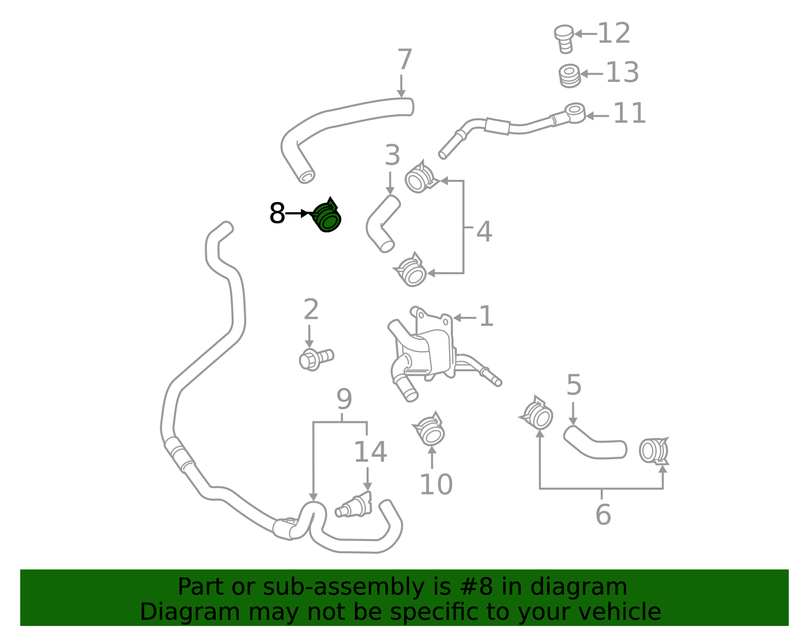 90466-A0029 - Engine Coolant Reservoir Hose Clamp 2010-2025 Toyota ...