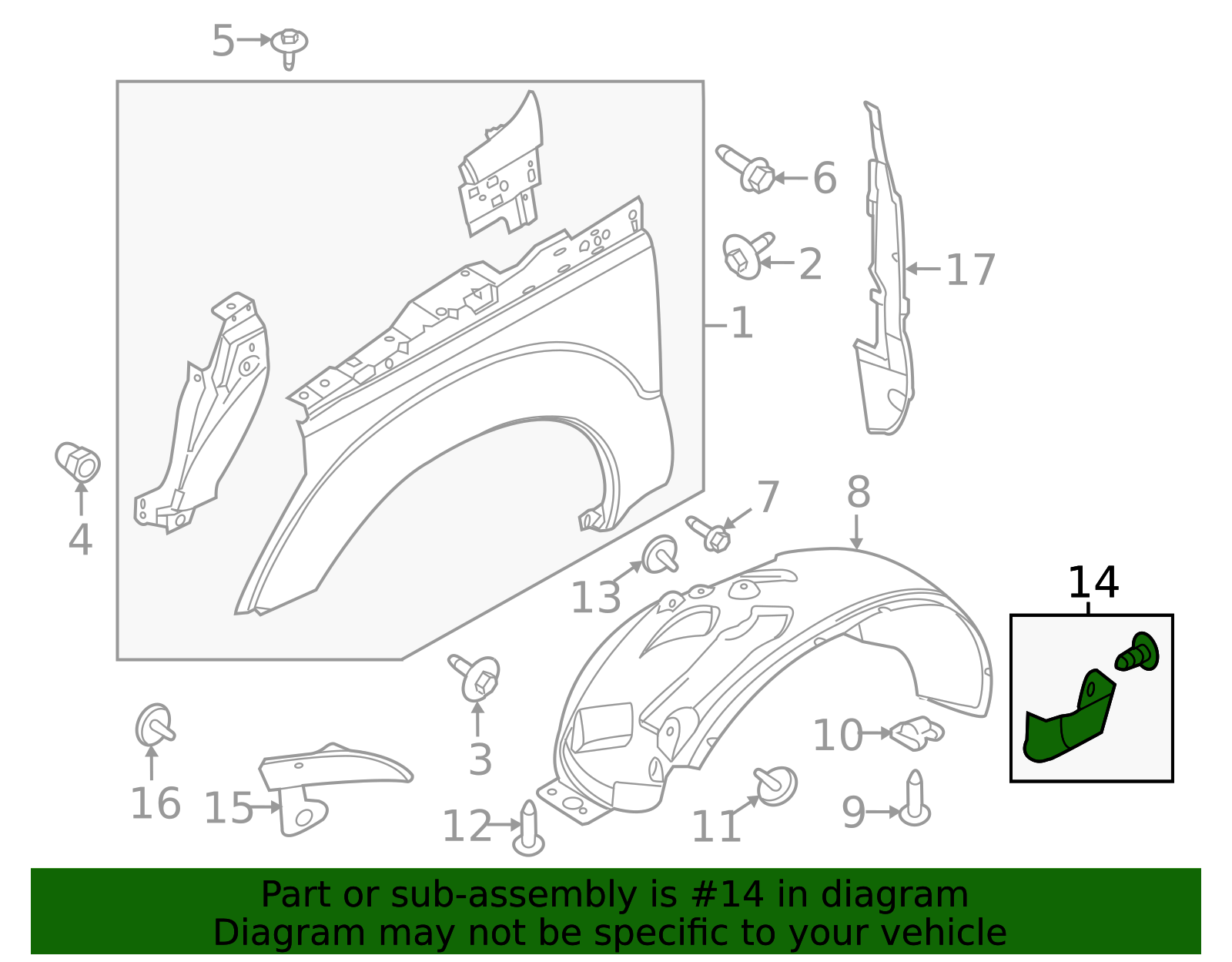 2011-2016 Ford Fender Molding BC3Z-16N454-A | OEM Parts Online