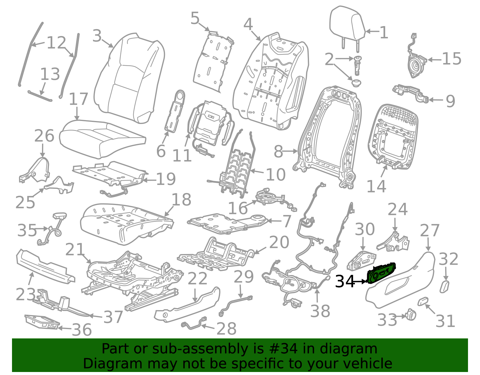 2019-2025 Cadillac XT4 Switch Bezel 84172830 GM | GMPartsDirect.com